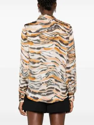 TWINSET Tiger-print Button-down Shirt