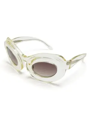Henrik Vibskov Tyler Oval-frame Sunglasses - Yellow