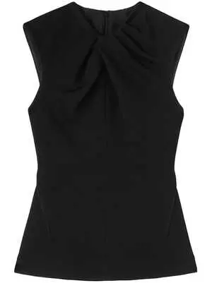 JIL SANDER Pleat-detailing Sleeveless Top - Black