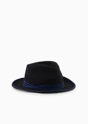 Giorgio Armani Rabbit Fur Hat With Embroidery
