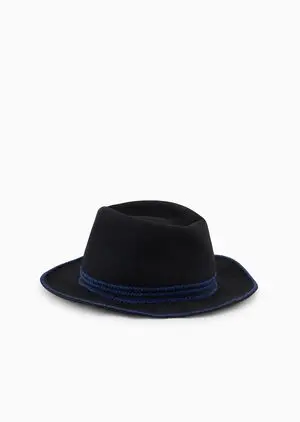 Giorgio Armani Rabbit Fur Hat With Embroidery