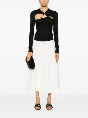 Christopher Esber Tri Crystal-stone Long-sleeve Top