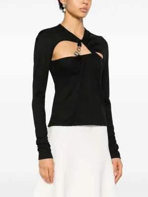 Christopher Esber Tri Crystal-stone Long-sleeve Top