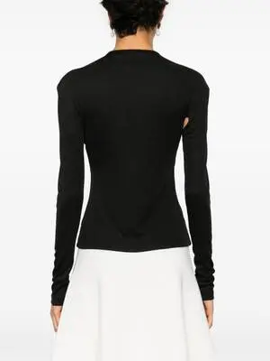 Christopher Esber Tri Crystal-stone Long-sleeve Top