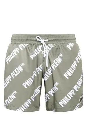 Philipp Plein Logo-print Swim Shorts - Green