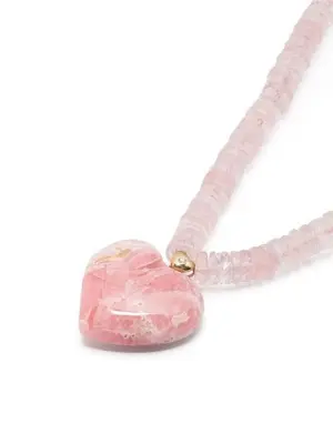 Jia Jia 14kt Yellow Rhodochrosite And Quartz Necklace - Gold