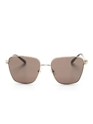 JIMMY CHOO Square Oversized Sunglasses - Gold