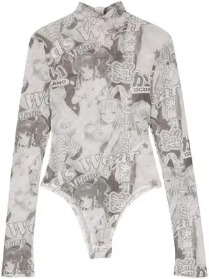 Gcds Printed Bodysuit