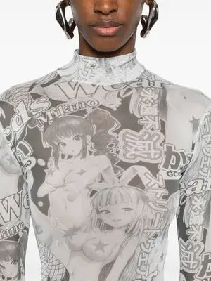 Gcds Printed Bodysuit