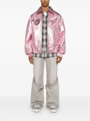 Off-White Scorpio Leather Bomber Jacket