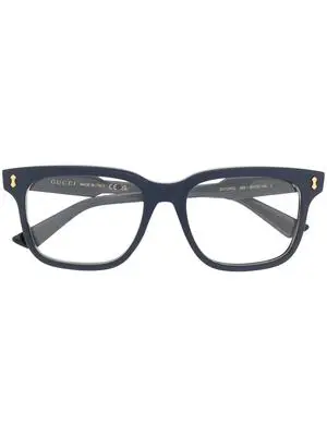 Gucci Logo-detail Glasses - Blue
