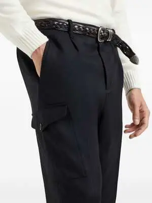Brunello Cucinelli Cargo-pocket Wool Tapered Trousers