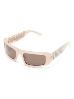 Palm Angels Rectangle-frame Sunglasses - Brown