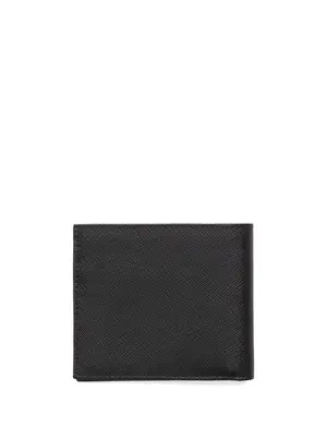 Prada Triangle-logo Bi-fold Leather Wallet - Black