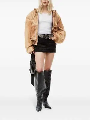 Alexander Wang Logo-embroidered Denim Shorts