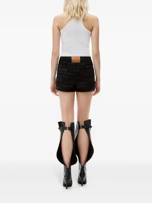 Alexander Wang Logo-embroidered Denim Shorts