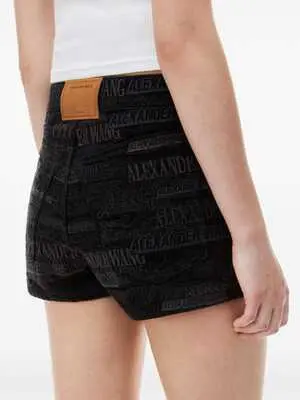 Alexander Wang Logo-embroidered Denim Shorts