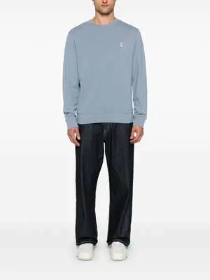 Maison Kitsuné Fox Head-patch Sweatshirt - Blue
