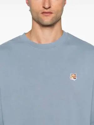 Maison Kitsuné Fox Head-patch Sweatshirt - Blue
