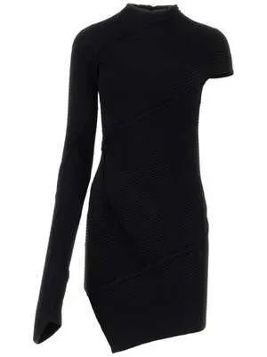 Balenciaga Asymmetric-sleeves Mini Dress