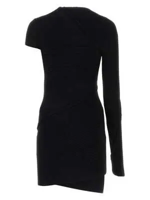 Balenciaga Asymmetric-sleeves Mini Dress