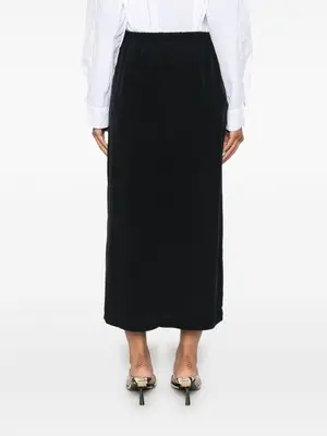 PRIVATE 0204 Silk Crepe Midi Skirt