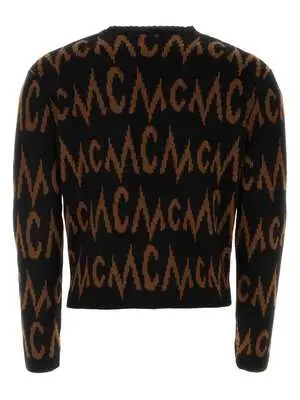 Mcm Intarsia-knit Logo Cardigan