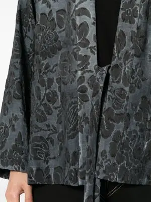 UMA WANG Patterned Jacquard Jacket - Blue