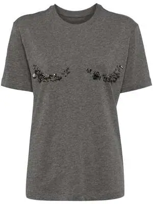 JNBY Crystal-embellished T-shirt - Grey