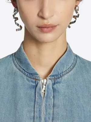 Dries Van Noten Wave Stud Earrings - Silver