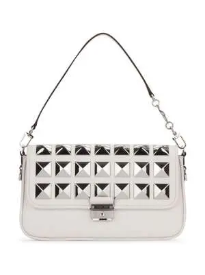 Michael Kors Stud-embellished Shoulder Bag - White
