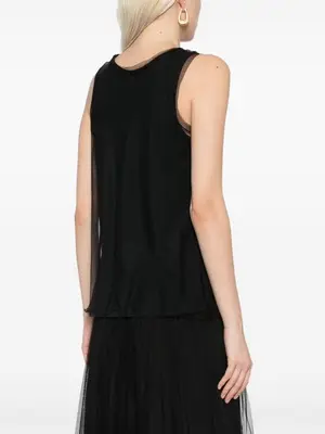 JNBY Mesh-detailing Top - Black