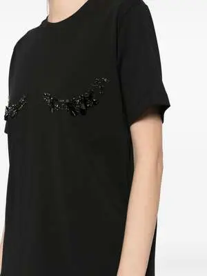 JNBY Crystal-embellished T-shirt - Black