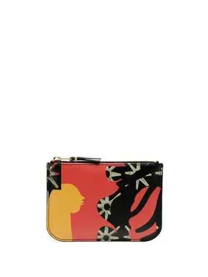Comme Des Garçons Diana Ejaita Zipped Leather Wallet - Red