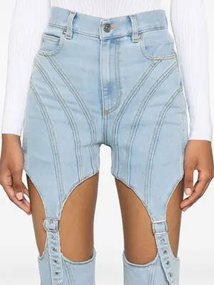 MUGLER Cut-out Skinny Jeans