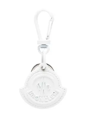 Moncler Logo-embossed Keyring - White