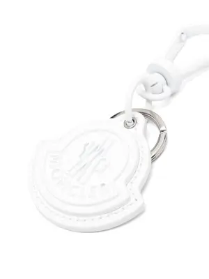 Moncler Logo-embossed Keyring - White