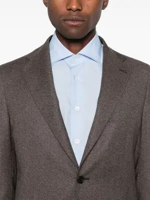 Tagliatore Single-breasted Virgin Wool Suit - Brown