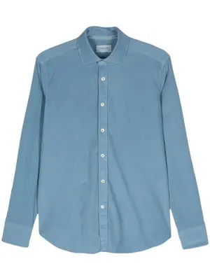 TINTORIA MATTEI 954 Pinwale Corduroy Shirt - Blue