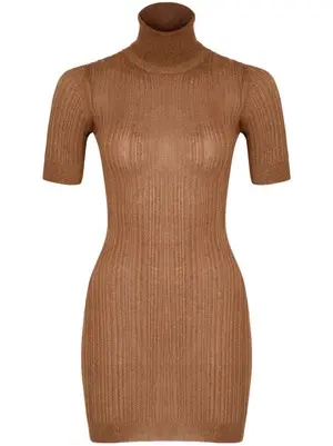 Zeynep Arçay Fine-ribbed Lurex Minidress