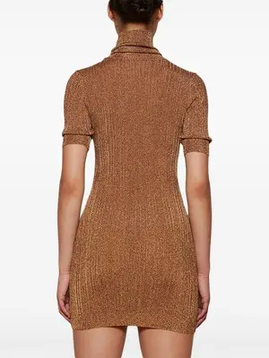 Zeynep Arçay Fine-ribbed Lurex Minidress