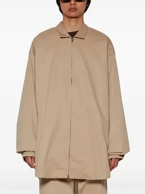 Fear Of God Logo-patch Zip-up Shirt Jacket