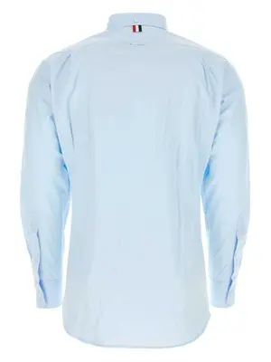 Thom Browne Solid Poplin Classic Shirt - Blue