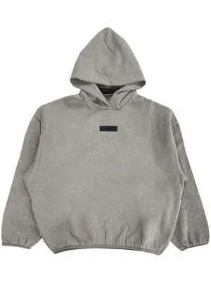 Fear Of God Front Logo Patch Hoodie - Grey
