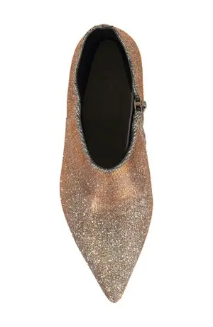 Dune London Pointed Toe Bootie - Gold