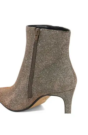 Dune London Pointed Toe Bootie - Gold