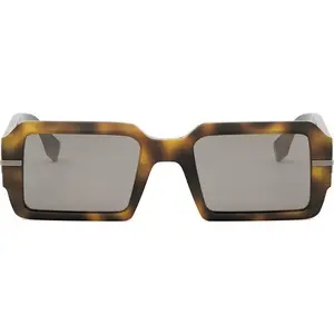Fendi Fendi Graphy 52mm Geometric Sunglasses Blonde Havana / Brown
