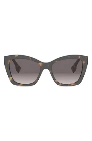 Fendi 55mm Gradient Square Sunglasses - Havana/other/gradient Smoke