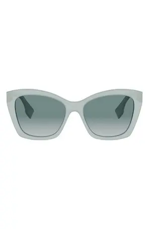 Fendi 55mm Gradient Square Sunglasses - Light Green/gradient Green