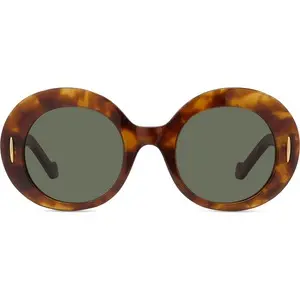 Loewe Anagram 50mm Oval Sunglasses - Blonde Havana/green
